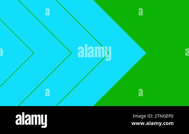 Animated blue background from triangular strips. Decorative arrows move ...