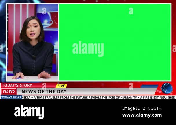 Broadcaster does report with greenscreen on live television show ...