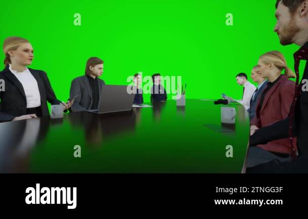 3D animation of the meeting of the writers talking to each other around ...