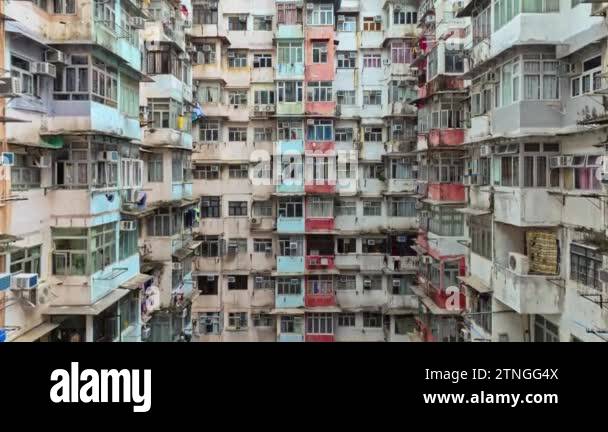 Yick Cheong and Yick Fat old apartment house exterior architecture in ...