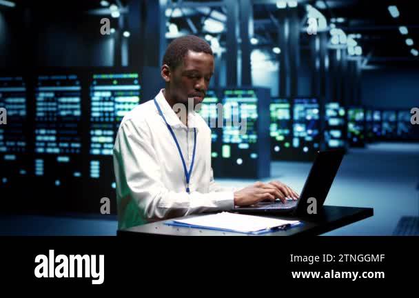 Computer Scientist Fixing Server Operational Issues Arising Due To High Cpu Usage Insufficient