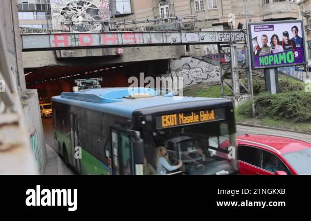 Belgrade, Serbia - March 30, 2022: Electric Bus Zero Emission Public ...