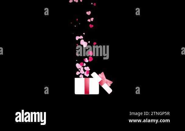 An Animated Surprise, The Gift Box Adventure, A Colorful Celebration with Transparent Black ...