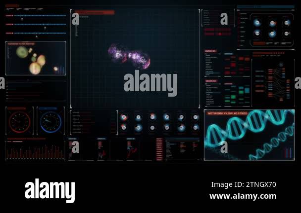 Cell division 3D animation,biology.Genetic engineering in digital ...