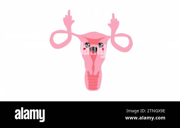 Funny Kawaii Mascot Organ Character Female Reproductive System Uterus 0951