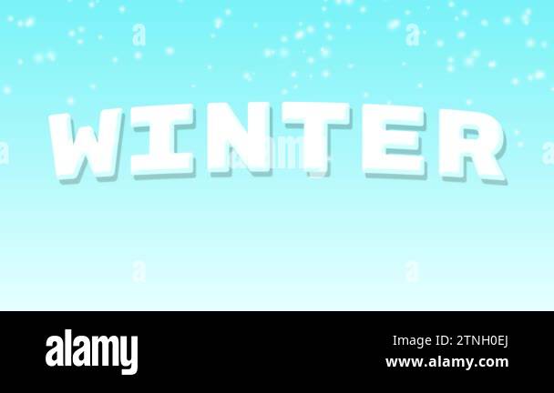 winter snowfall animation lettering text background winter Stock Video ...