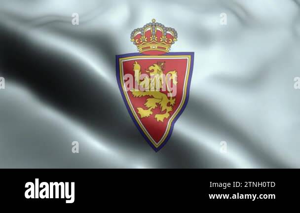 real-zaragoza Flag video waving in wind. real-zaragoza Flag Wave Loop ...