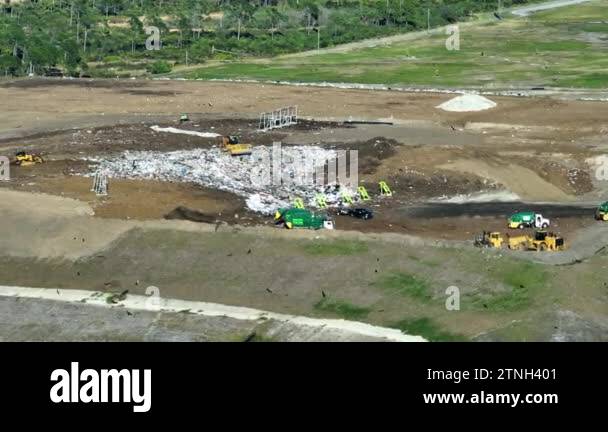 Solid waste disposal facility. Landfill dump site for garbage managment ...