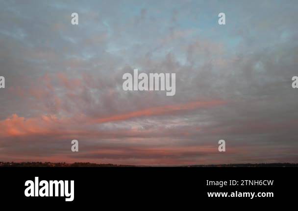 High Angle Footage of Most Beautiful and Colourful Sky with Orange and ...