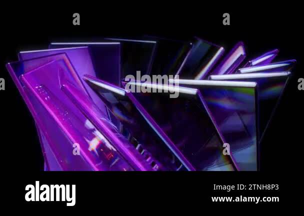 Modern material design concept background. 3d loop animation. Science ...