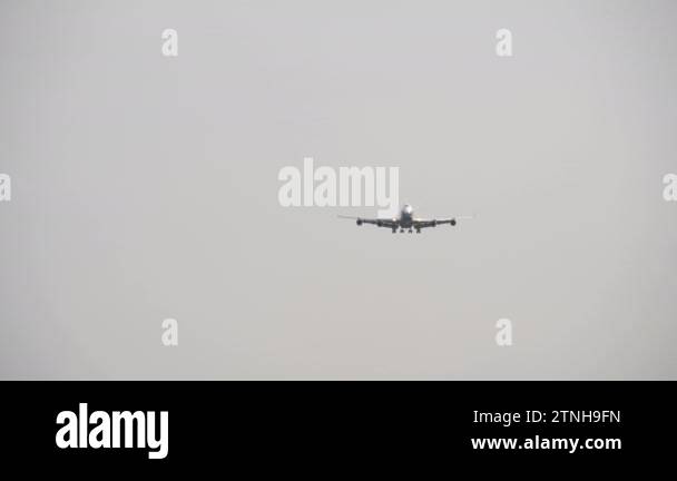 Widebody cargo aircraft landing approach, long shot. Transport carrier ...