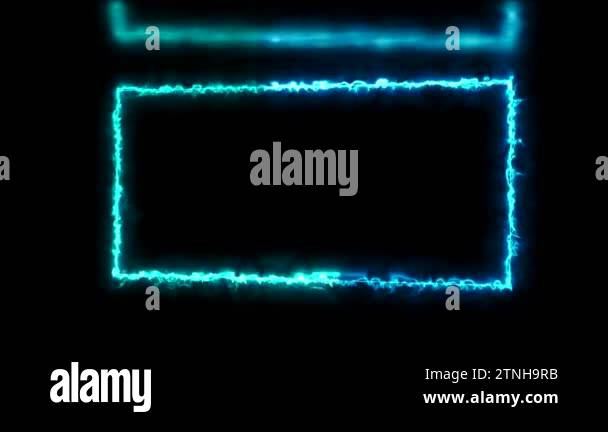 An animated lightning border frame on a black background electrifies ...