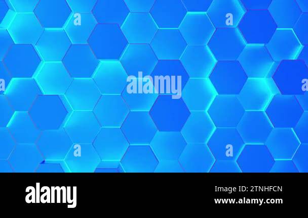blue, abstract hexagon geometric surface loop 1a. light bright clean minimal hexagonal grid ...