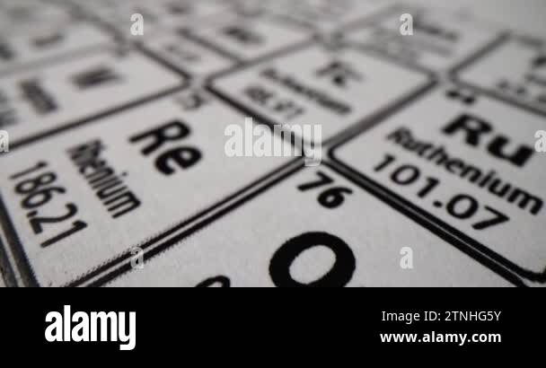 Periodic table of chemical elements with mass and serial number ...