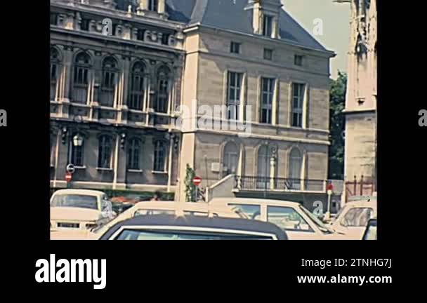 TROYES, FRANCE - CIRCA 1968: french road Amelie Verjat Rue de la Cite ...