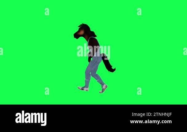 Injured 3D cartoon working horse running and hitting an object from ...