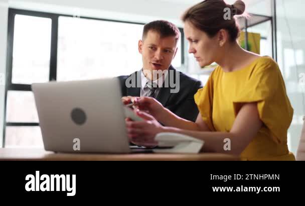 Female office manager listens to paramount wishes for project from ...