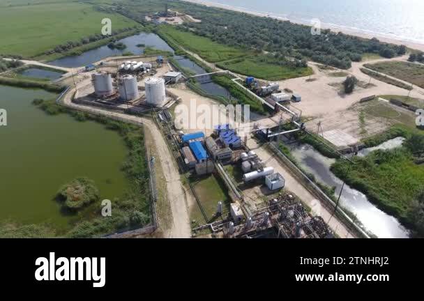 Equipment for the drying gas and condensate collection. Top view Stock Video Footage - Alamy