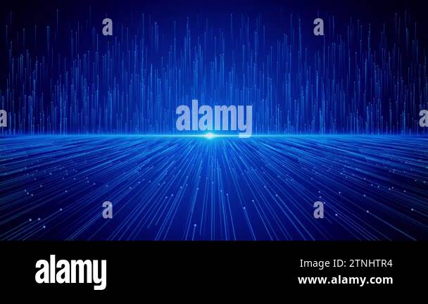 Digital blue landscape particle wave Communication or social media network connections ...