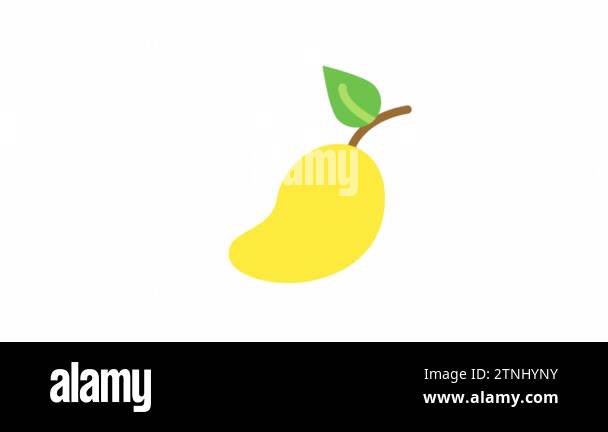 Mango, Fruits animated icon on transparent background Stock Video ...