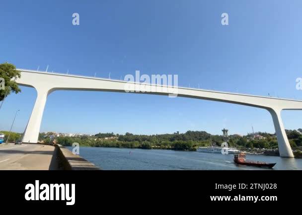 Porto, Portugal - 1.08.2023: The Sao Joao Bridge is a railway ...