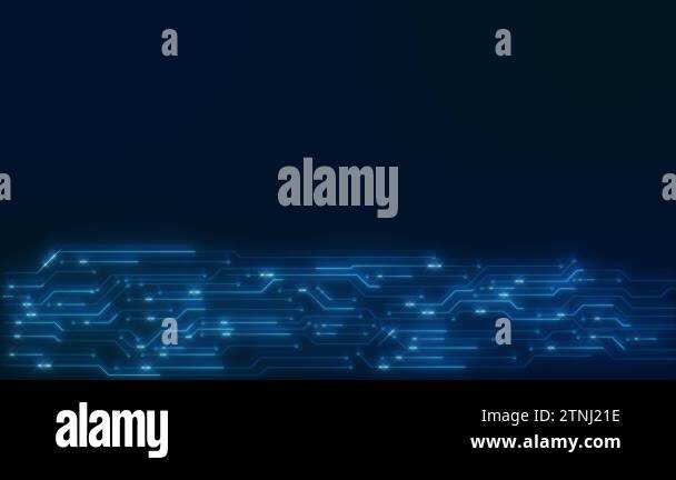 Circuit Board Copy Space, Dark Animation Computer, Data, Technology, Artificial Intelligence ...