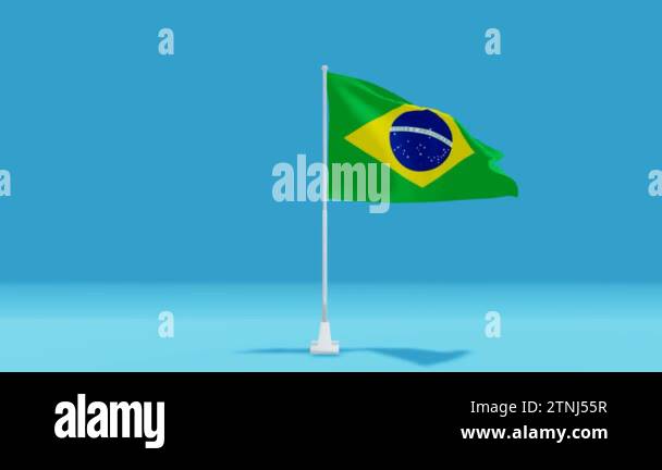 Brazil flag green screen video. Brazil flag 4k animation video Stock ...