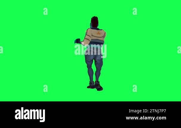 Blue animated warrior man in blue and white dress dancing from opposite ...