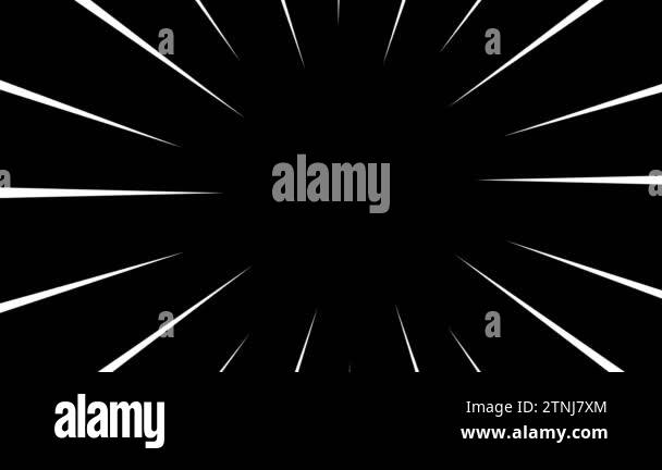 Anime speed line background animation on black. Comic Light Speed Lines ...