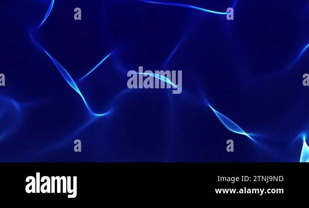 Abstract soft digital particle waves with light background animation ...