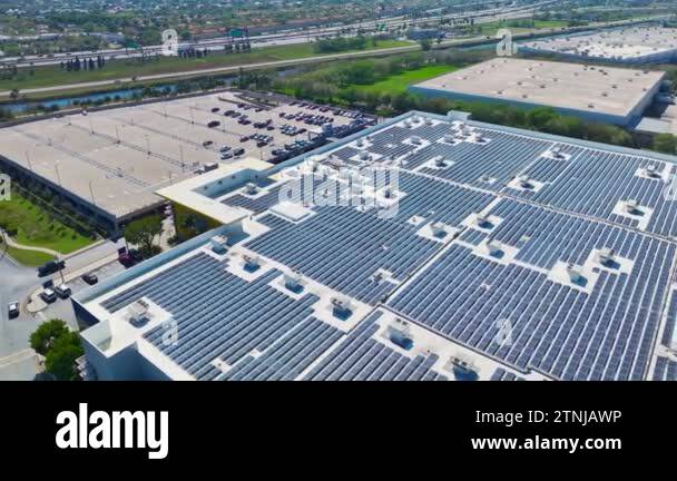 Producing of sustainable energy. Electric photovoltaic solar panels ...