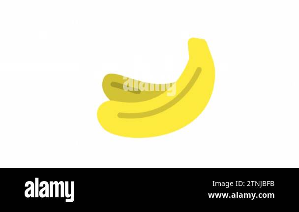 Banana, Fruits animated icon on transparent background Stock Video ...