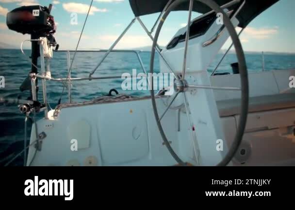 Water boat sky sail steering sailing sail Stock Videos & Footage - HD ...
