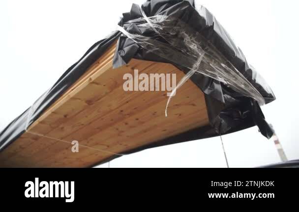 Storage timber. Lumber yard.factory use for construction wood industry ...