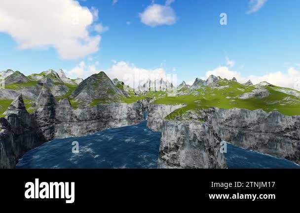 3d render mountain scene blue Stock Videos & Footage - HD and 4K Video ...