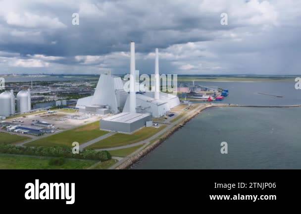 Aerial view of the Power station. One of the most beautiful and eco ...