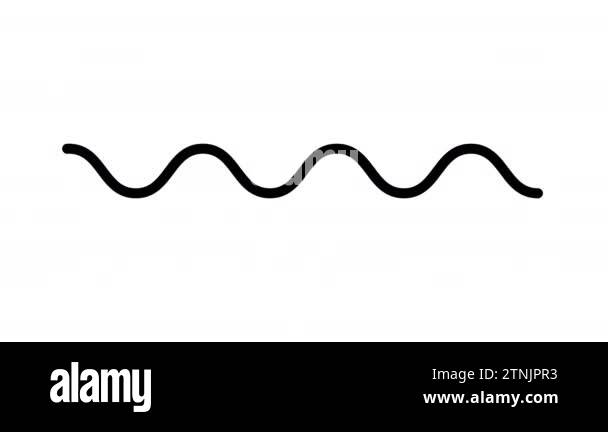 Simple Loopable trendy squiggle line animation in 4K 60 fps high ...