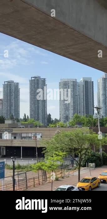 blue line skytrain front the whole process with people on the train ...