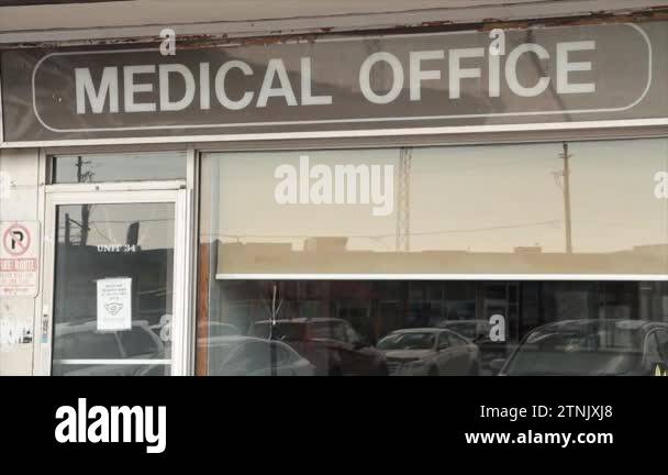 medical office writing caption text sign on medical office storefront ...