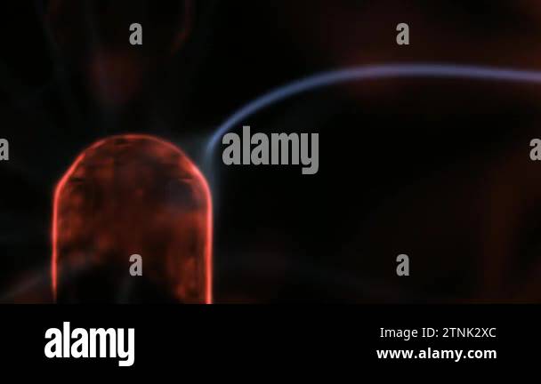 Hand touching a plasma ball. A Plasma ball lamp energy, hand touching ...