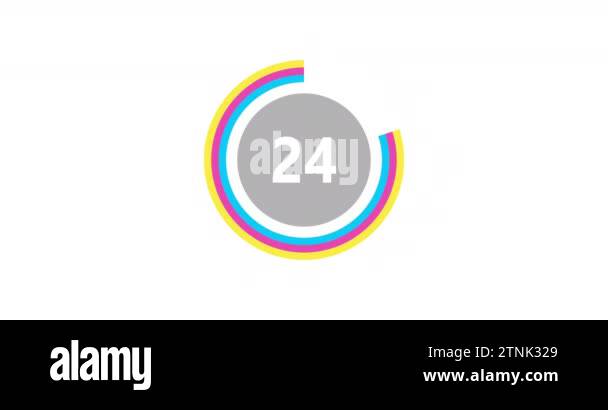 Countdown Timer From 30 To 0 Seconds Realtime Modern Flat Design Of