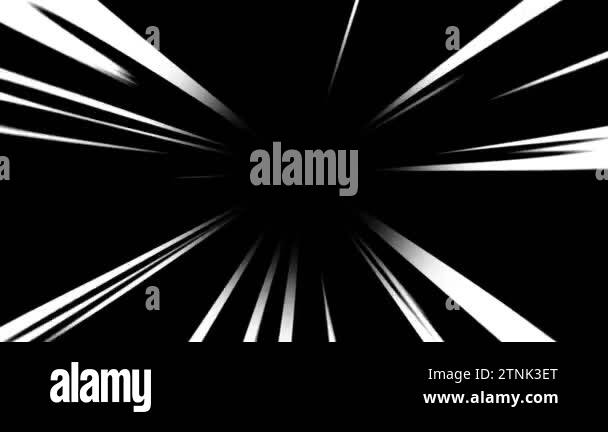 Anime speed line background animation on black. Comic Light Speed Lines ...