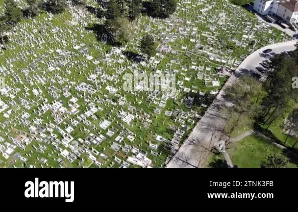 Konjic and river Neretva, Bosnia and Herzegovina, aerial drone view ...