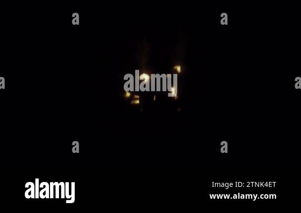 Burning Number 41. Fire Number. Alpha Channel. Transparent Background ...