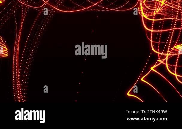 Dynamic wave of glowing particles. Data sorting. Abstract digital ...