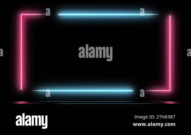 4K neon frame looped animation ( text space Stock Video Footage - Alamy