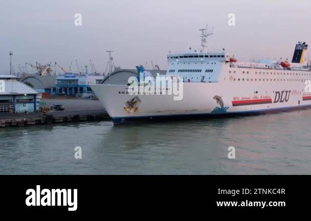 Surabaya, Indonesia, July 27, 2023: Large passenger ships dock at the ...