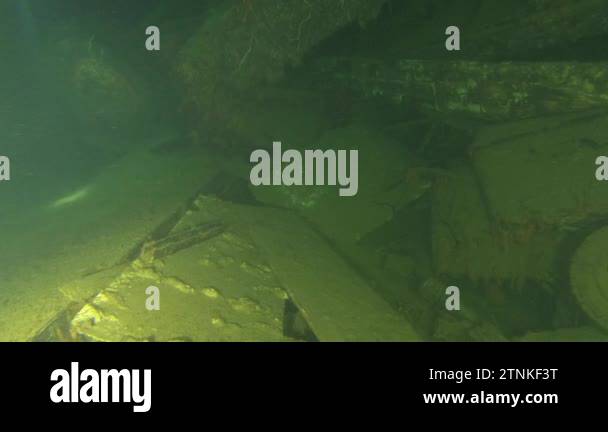 Slow motion video on shipwreck swedish ferryZenobia. Wreck diving ...