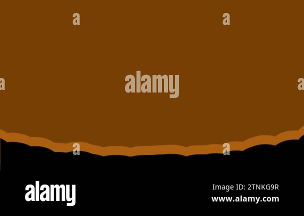 Animation of an atomic bomb explosion with dark smoke and bright lights ...