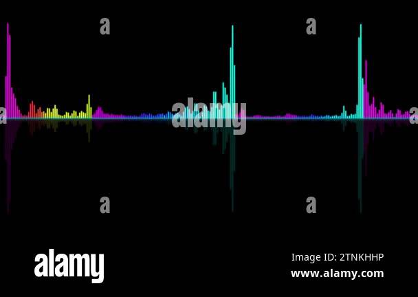 4K Music equalizer, audio waves or sound frequency in lines. equalizer ...